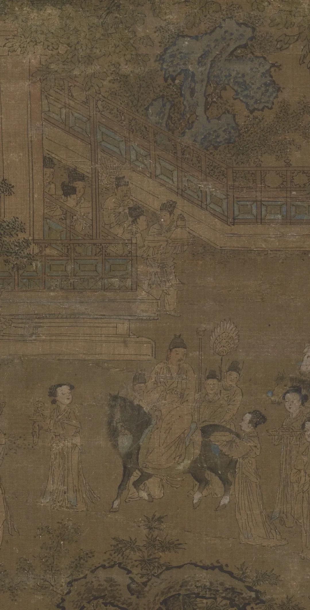 Ren Renfa·Pictures of humanoid horses, horses, feeding horses, hawks ...