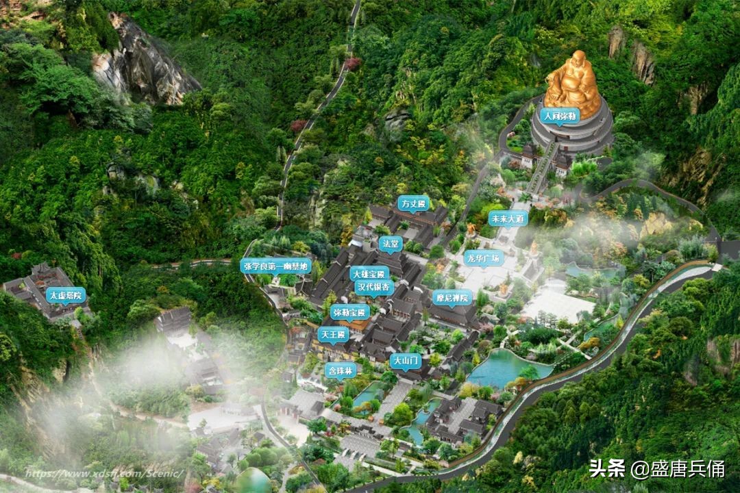 Fenghua "Yingmeng Famous Mountain" Xuedou Temple always smiles with a ...