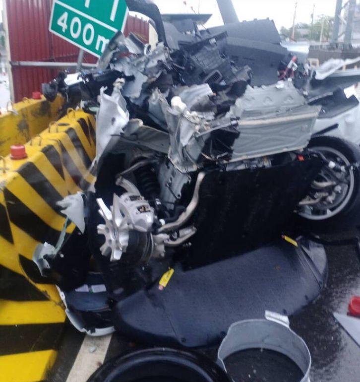 Tesla had a serious accident: the body almost disintegrated and the ...