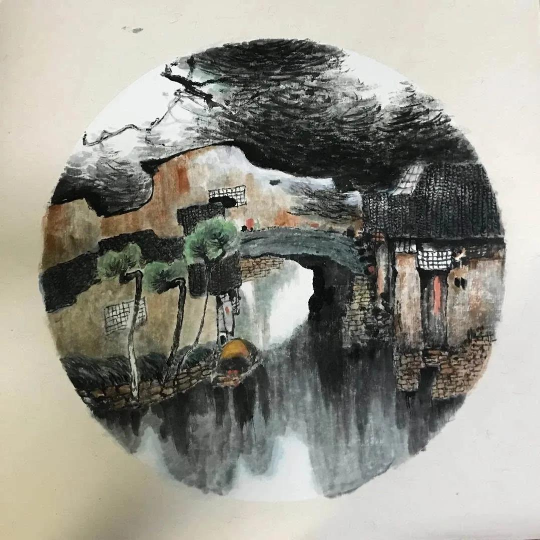 Calligraphy and painting works of Jiang Ning, a painter studying in the ...