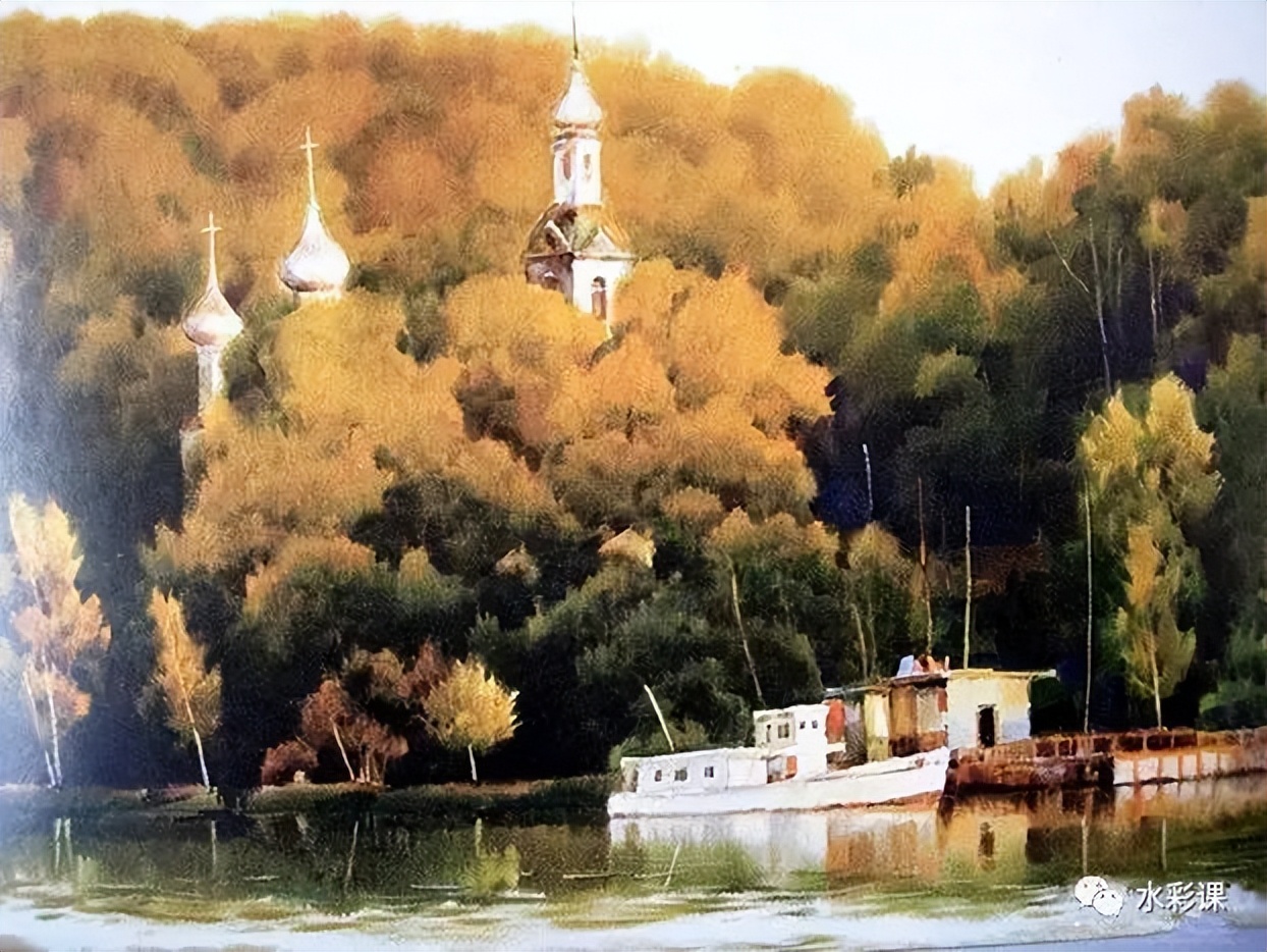 Huang Tieshan rural landscape watercolor painting works - iNEWS