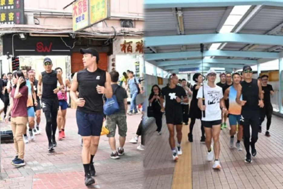 Chow Yun Fat big melon! He started running less than a month after he broke his ribs and was ...