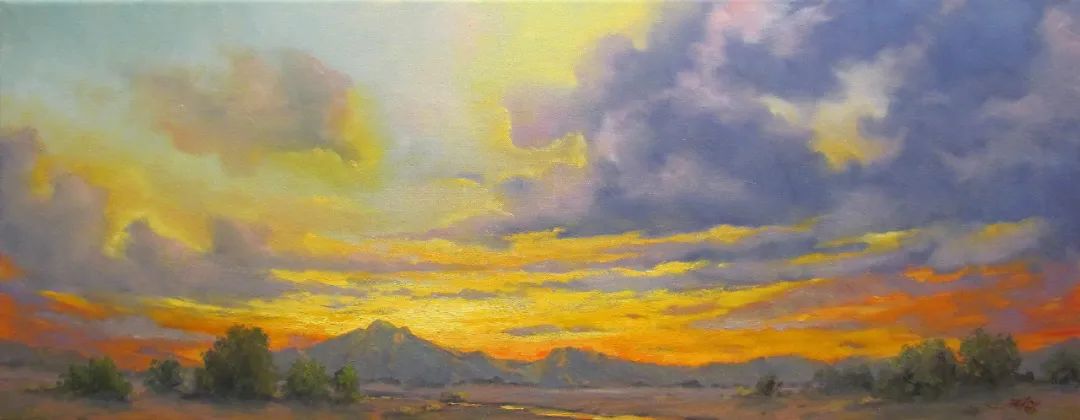 Beautiful landscape oil painting, the work of American painter Jeff ...