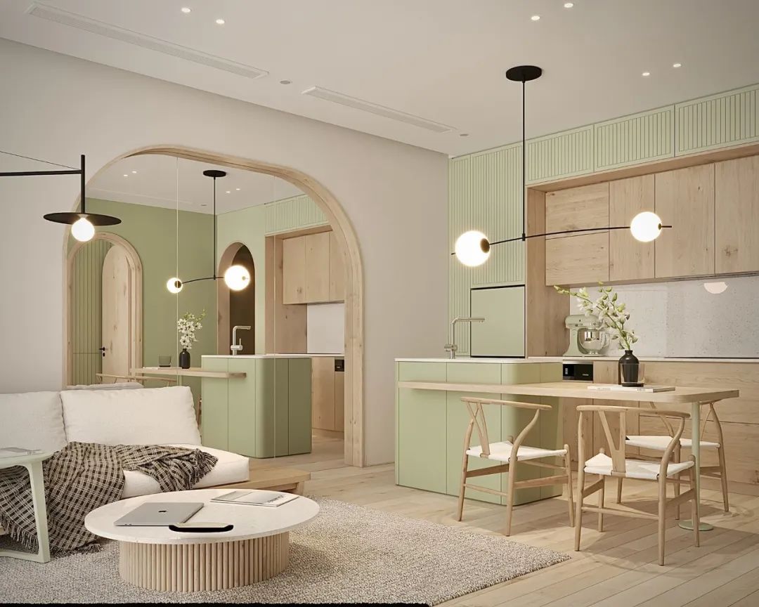The apartment with only 45 square meters is arranged into 3 bedrooms ...