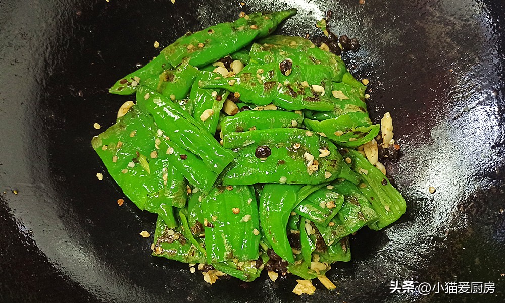 Tiger skin peppers are really delicious, simple and delicious, spicy ...