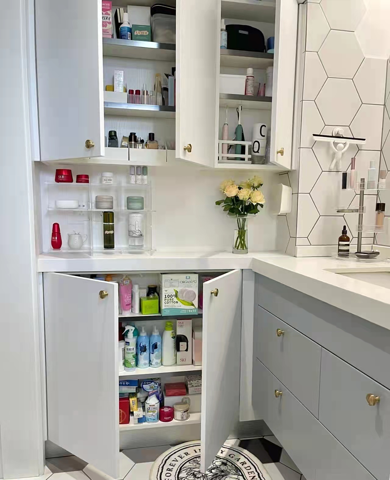 How spacious is a 3-square-meter bathroom?Here's the secret to storage ...