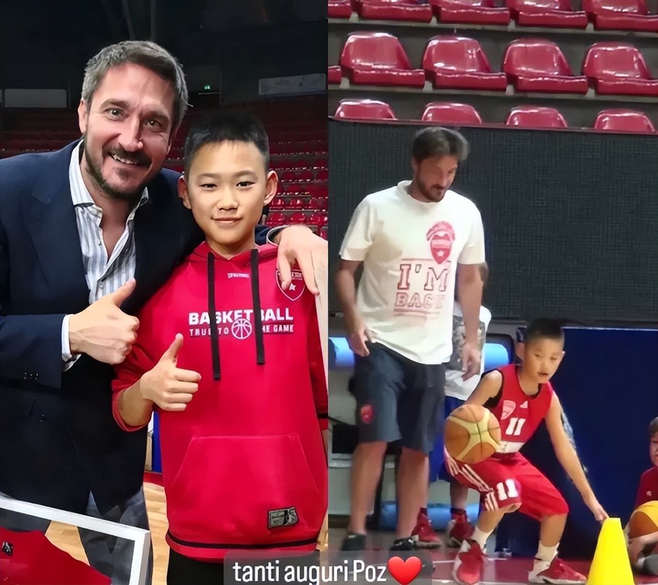 Supernova!Zhao Weilun took a group photo for the Italian coach's ...