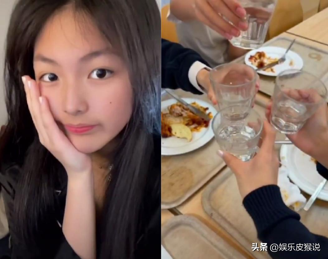 13-year-old Wang Shiling with black silk and school uniform appeared on ...