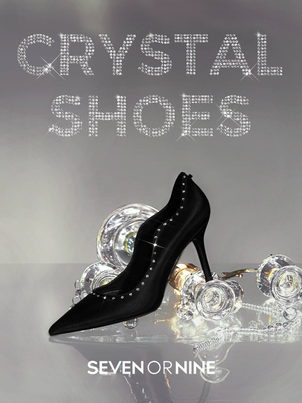 7or9 X Swarovski Elements, Comfort "Crystal Slipper", Glitter Landing ...