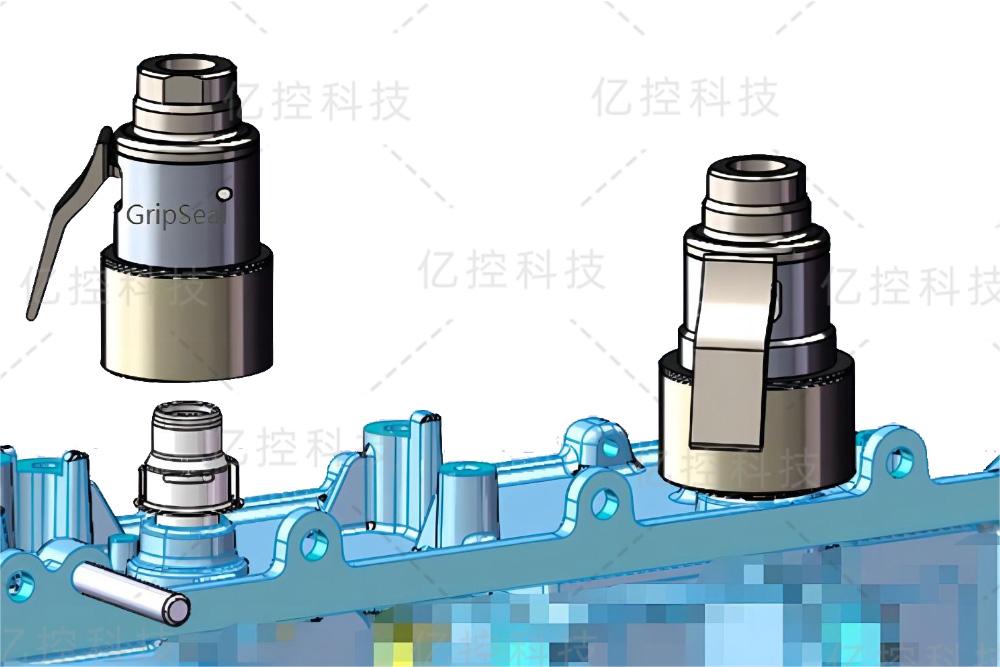 The non-destructive connection scheme of the quick sealing connector of ...
