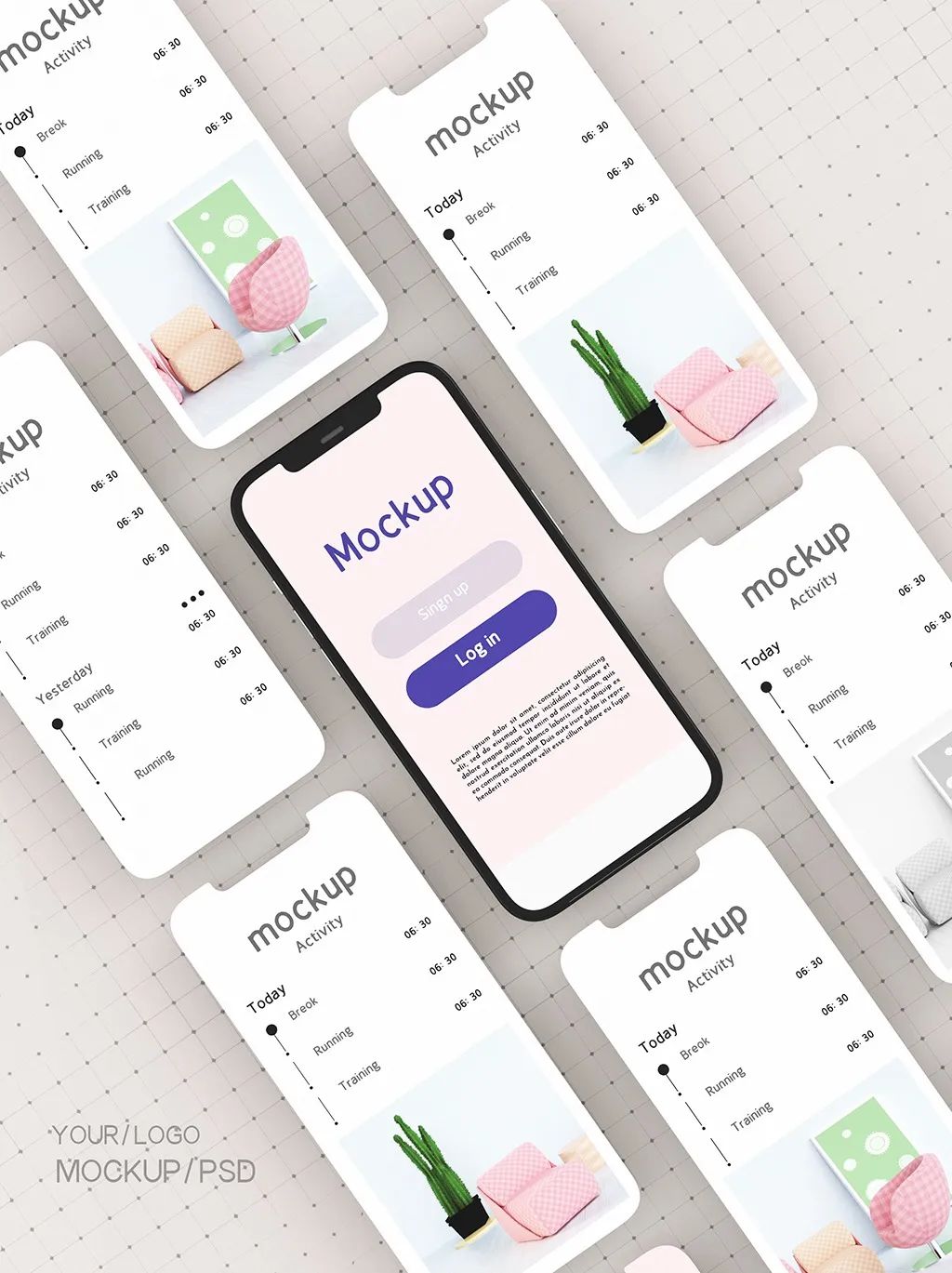 [Issue 853] UI Portfolio Typesetting Small Fresh Mobile Phone Prototype ...