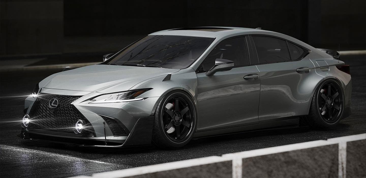 How about a Lexus ES modified like this?Has extra wide hips and a low ...