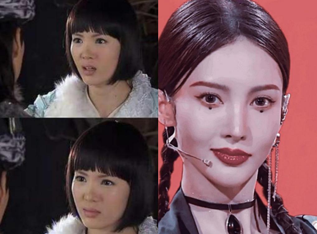 Thin as a paper man with ribs, breasts, bamboo poles and legs, his face ...