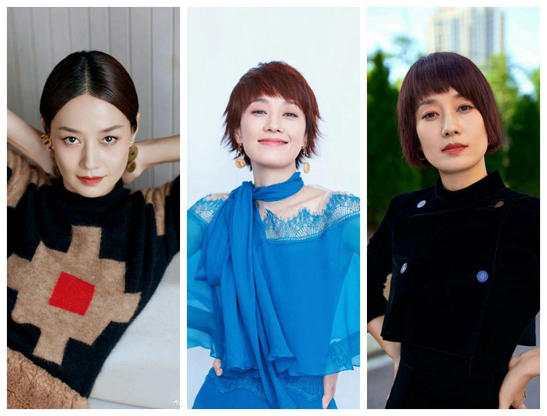 Ma Yili finally chose the right hairstyle, with short bangs and short ...
