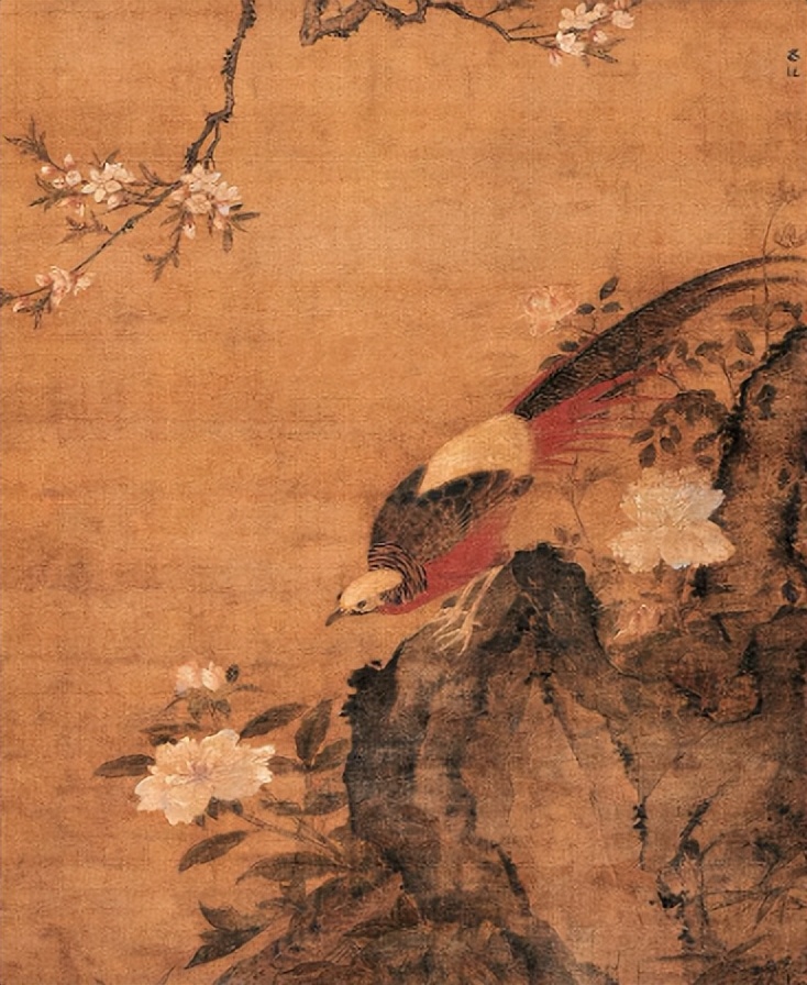 What kind of imagery does Zhu Zhanji use in his flower-and-bird ...
