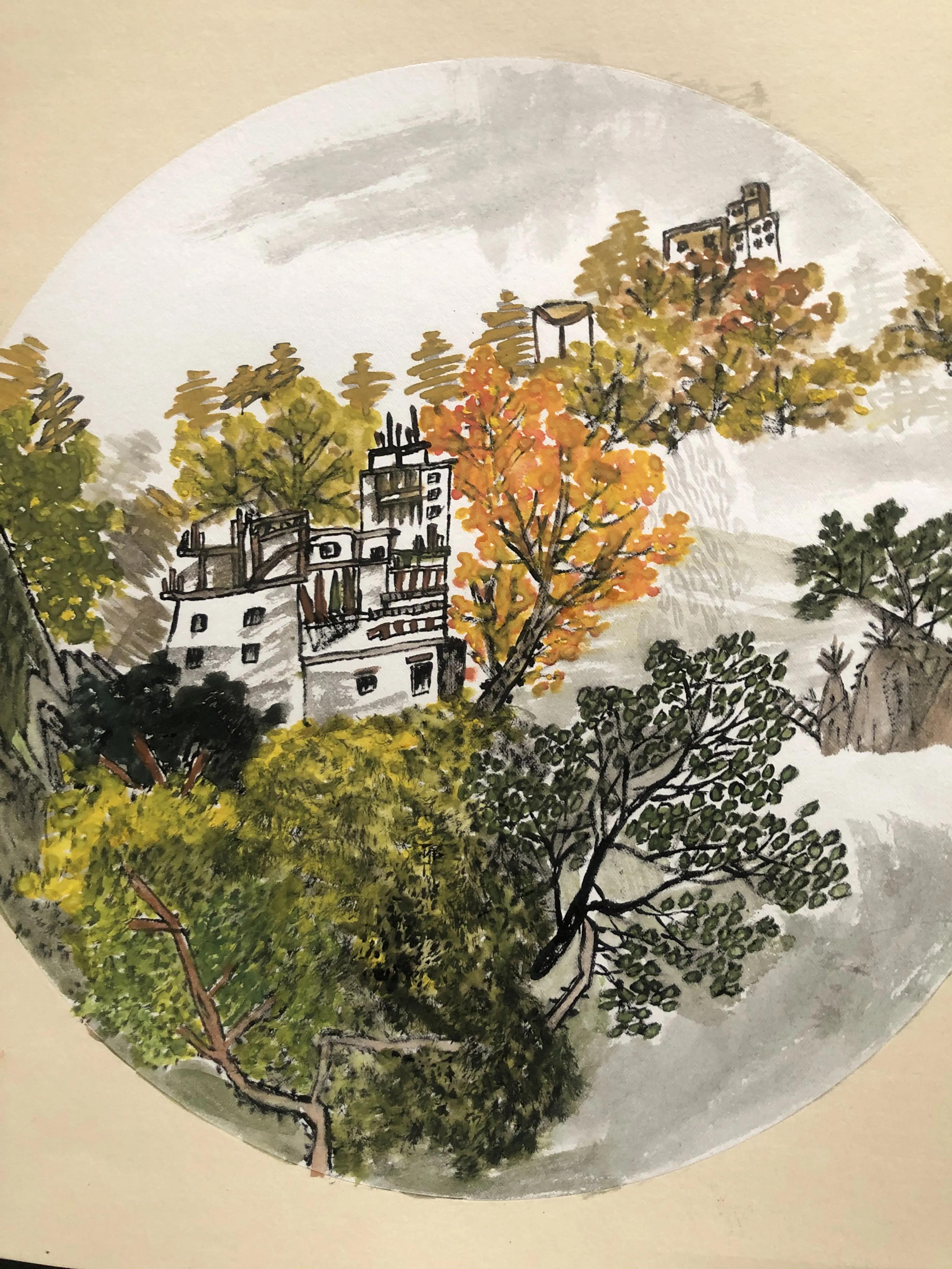 "Focus" - Online Exhibition of Painter Lu Ling's Latest Fan Sketches ...