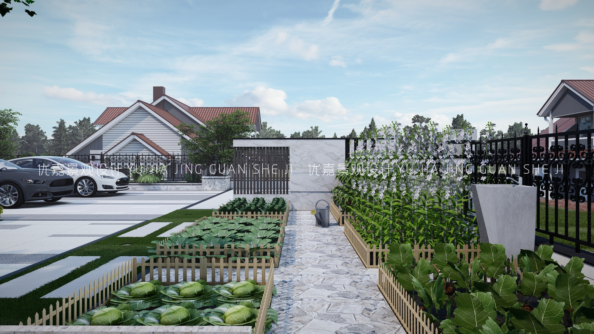 One acre of rural self-built house courtyard, fully functional and ...