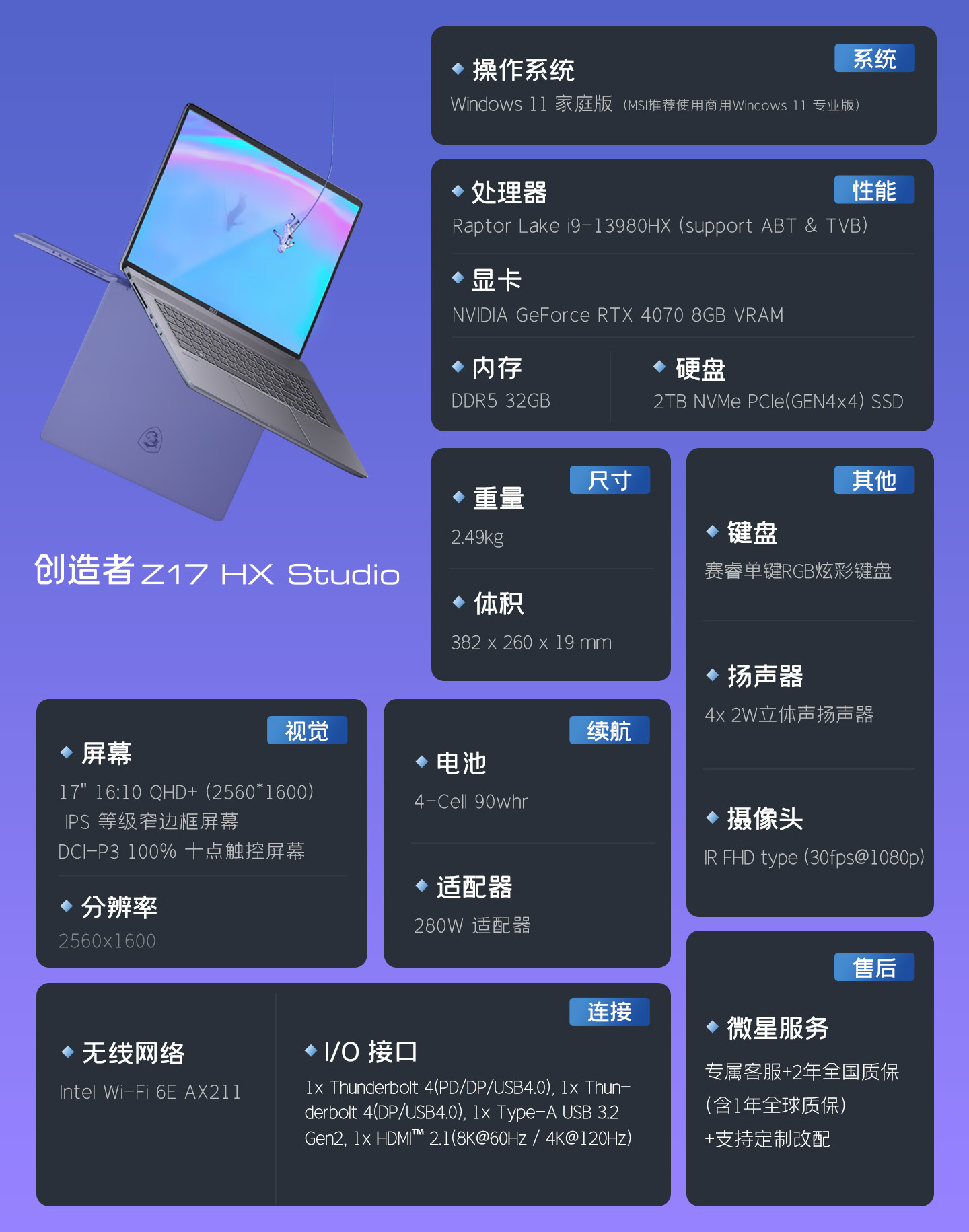 MSI Creator Z17 HX Studio is on the shelves: equipped with Intel Core ...