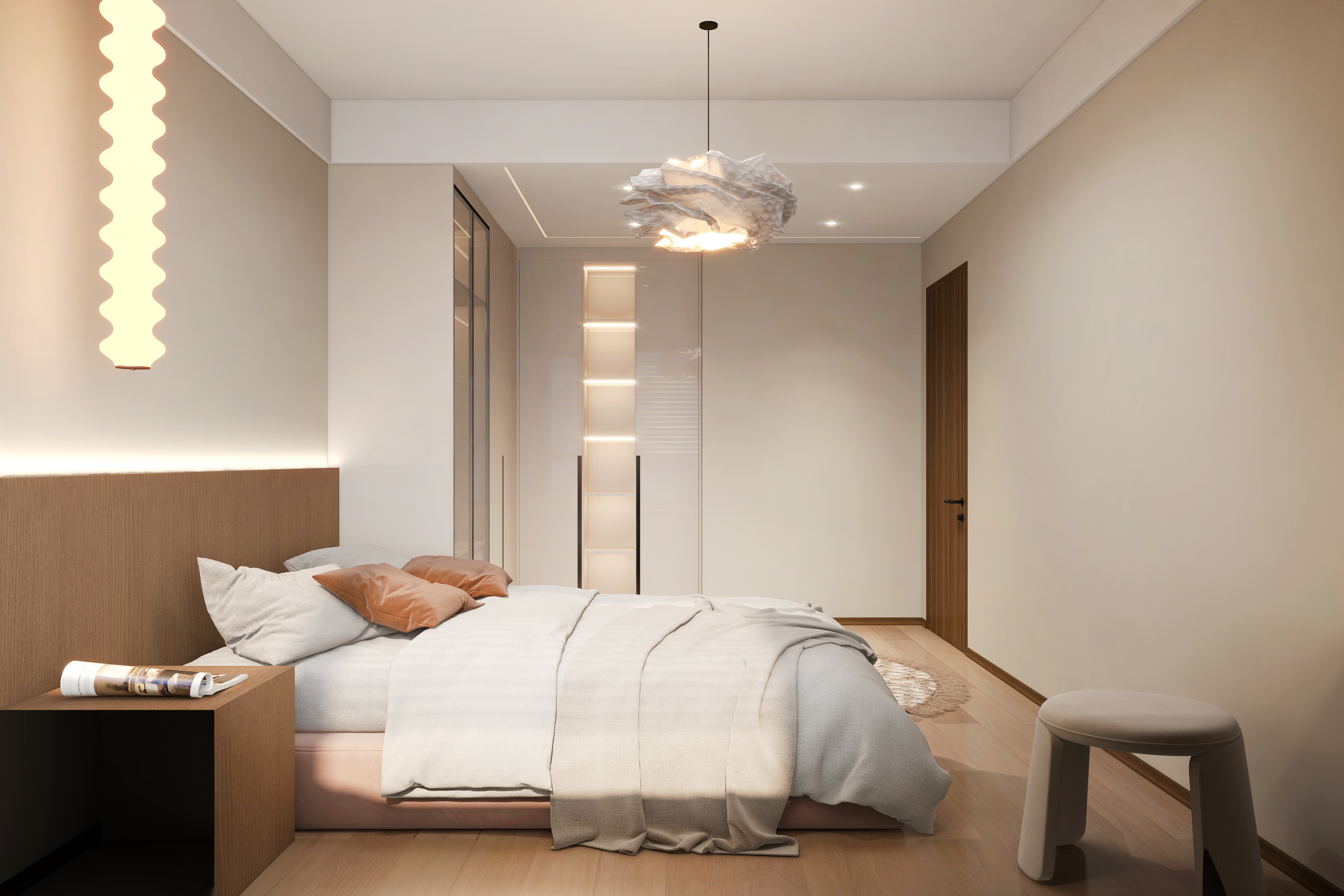 84㎡ three-bedroom small apartment design renovation, modern and simple ...