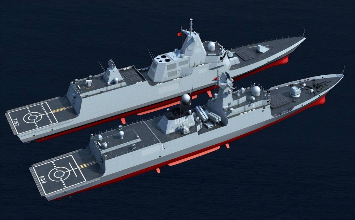 The Type 054B frigate was launched in a low-key manner, the integrated mast is very eye-catching ...