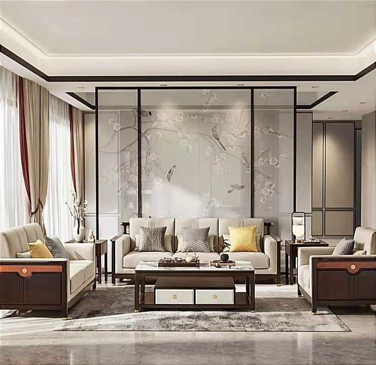 The fashionable and poetic new Chinese style makes the space more ...