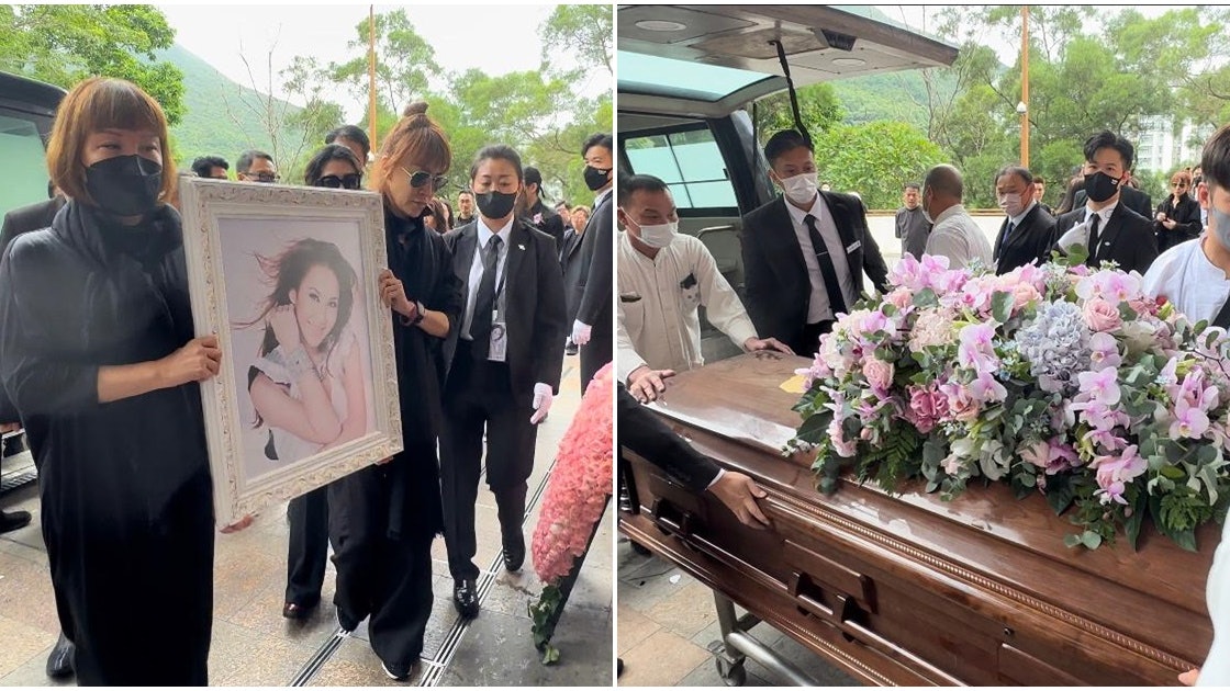 Coco Lee's funeral, the coffin was written back to the original name Li ...