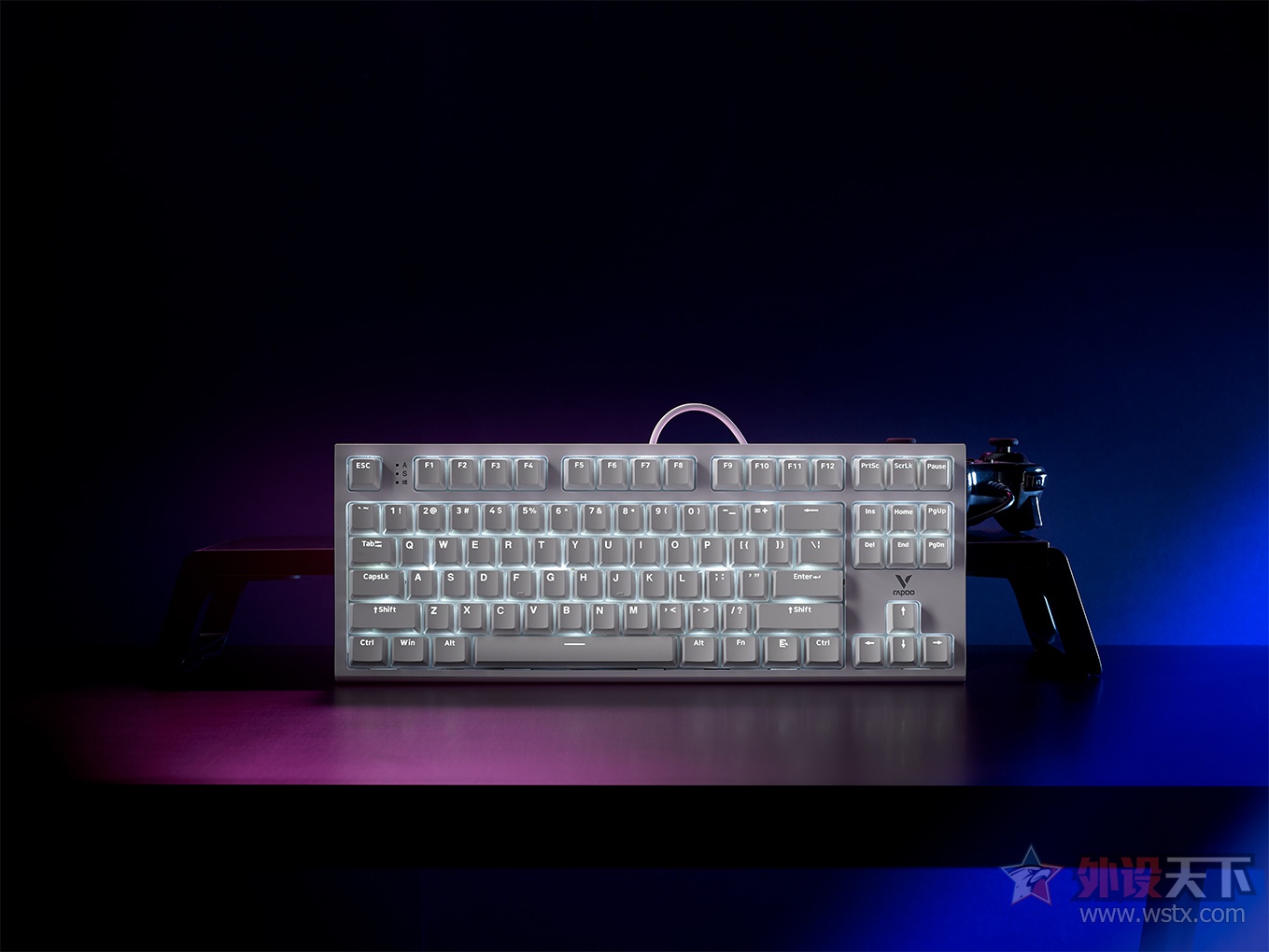 Compact five-key hot-swappable Rapoo K87 backlit gaming mechanical ...