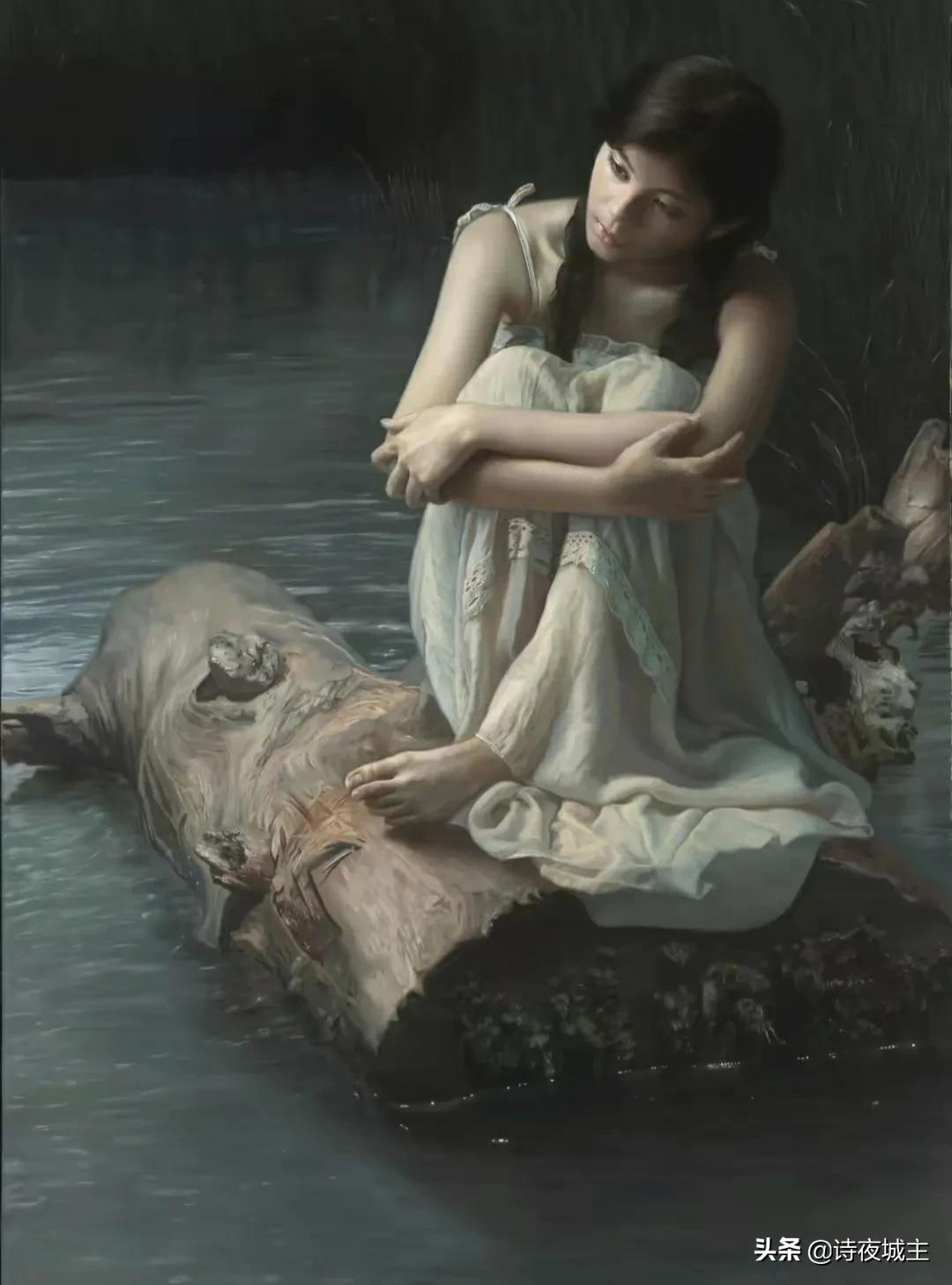 Appreciate the rich, grotesque and sad demeanor of women's oil ...