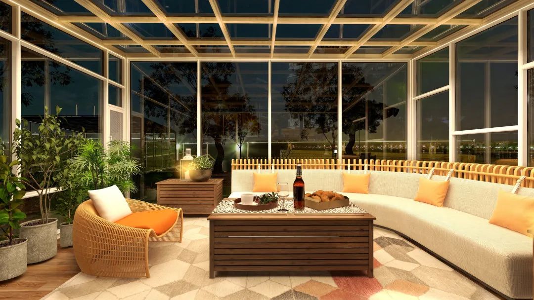 This sun room is so cleverly installed, the whole family is boasting ...