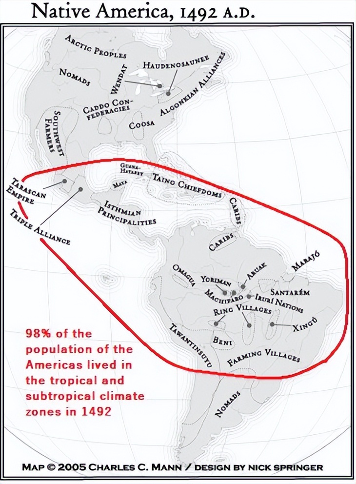 What was the population size of the Native Americans before Columbus ...