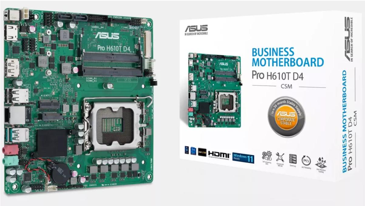 ASUS Releases H610 Thin Mini-ITX Motherboard: Supports Notebook Memory ...