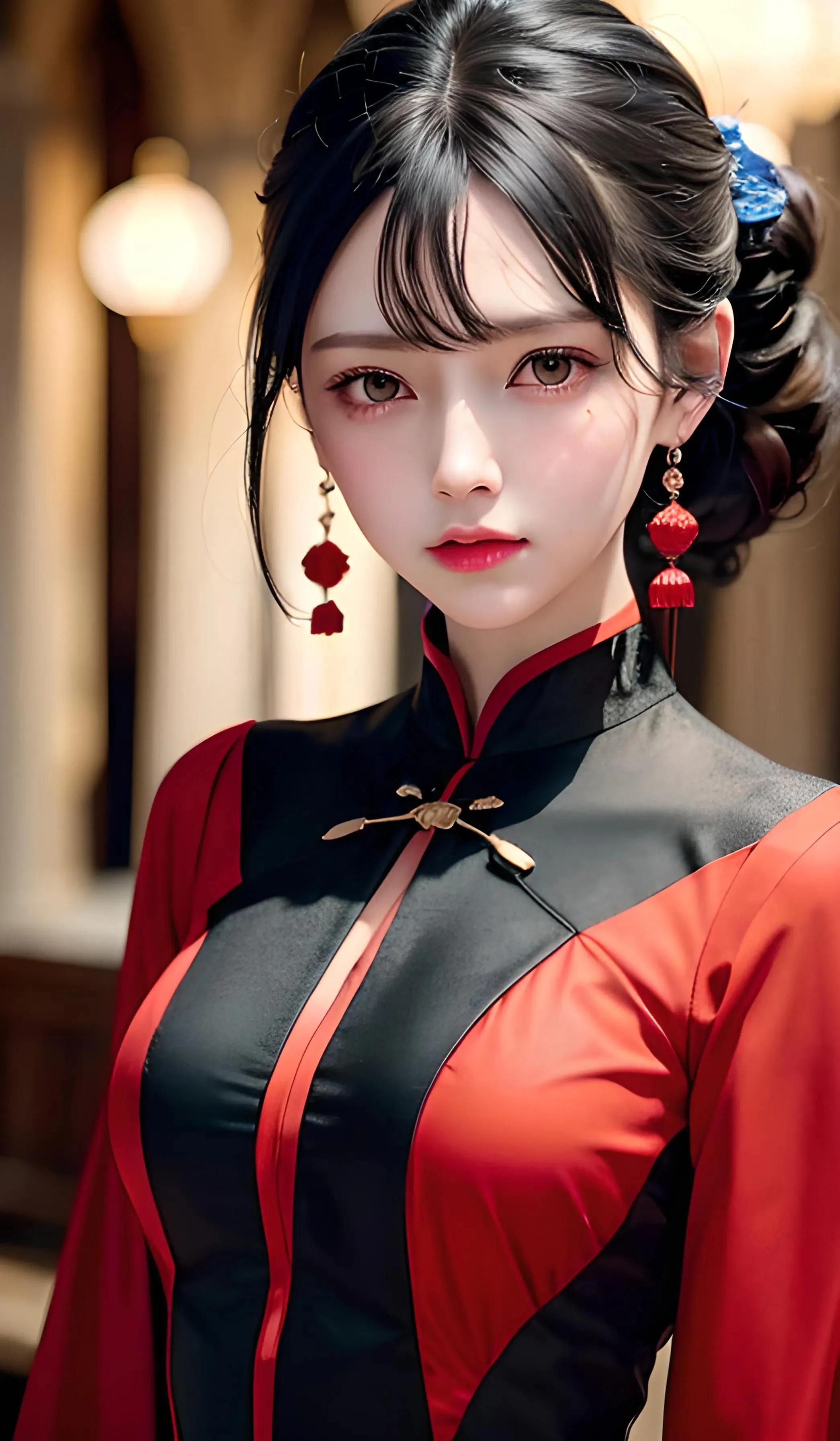 AI painting - Chinese style red Hanfu - iNEWS