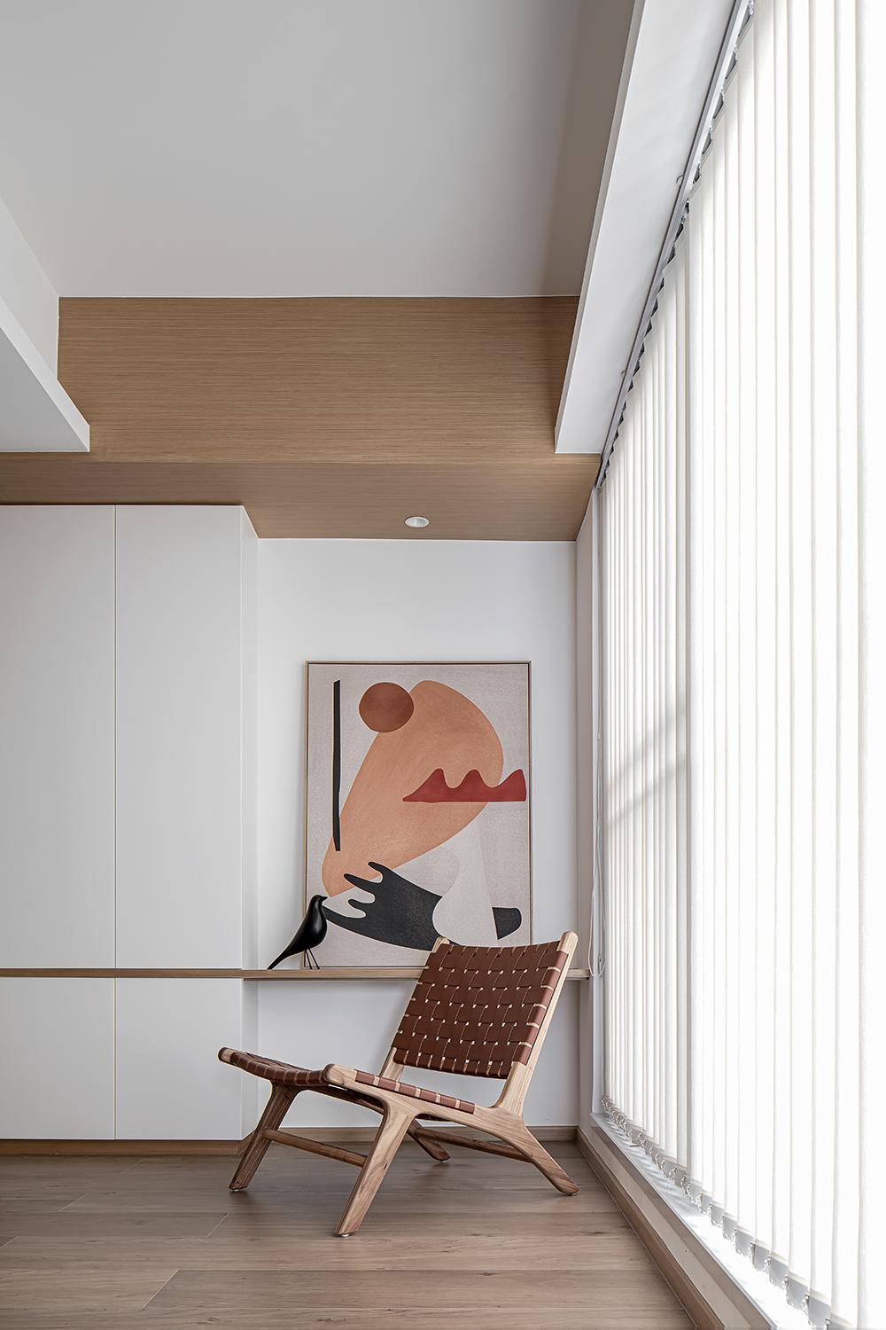 130㎡ modern log style, arc-shaped corner + arc sofa, interesting and ...