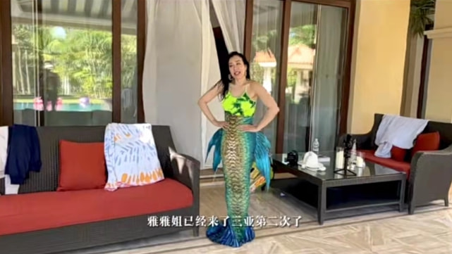 51-year-old Zhong Liti reproduces the mermaid shape, maintains a ...