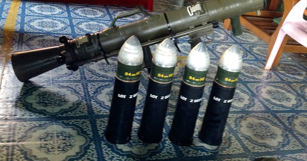 The Carl Gustaf recoilless gun used by the Burmese army in the Kayin ...