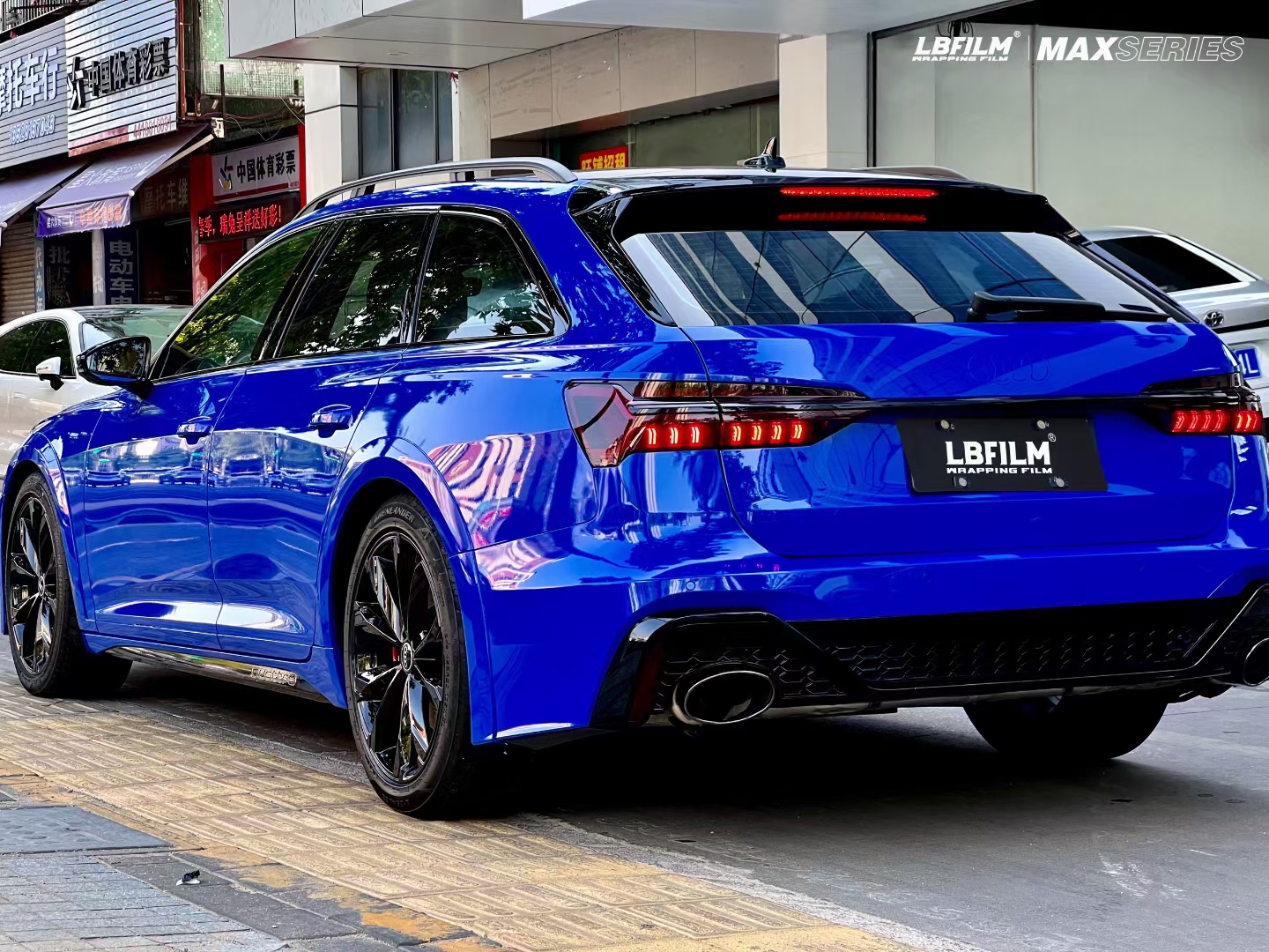 Audi A6-LB color changing film Nogaro blue, the perfect combination of ...