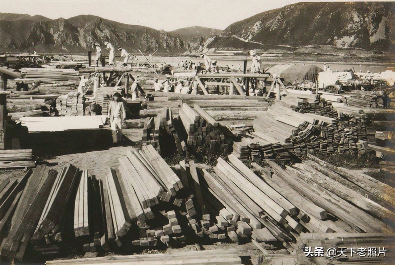 An old photo of Yanbian in 1933. The style of the gray curtain cave 90 years ago (Tumen) (middle ...