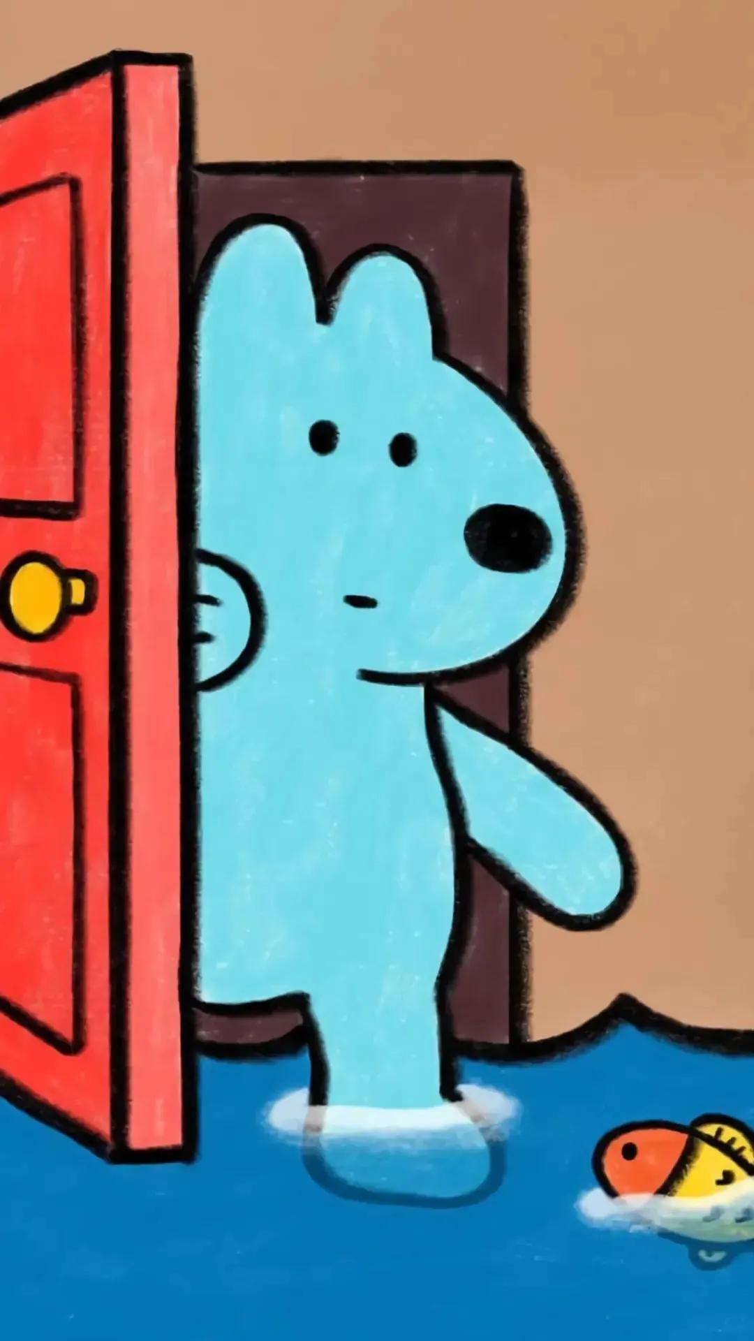 Strange and cute blue dog wallpaper - iNEWS