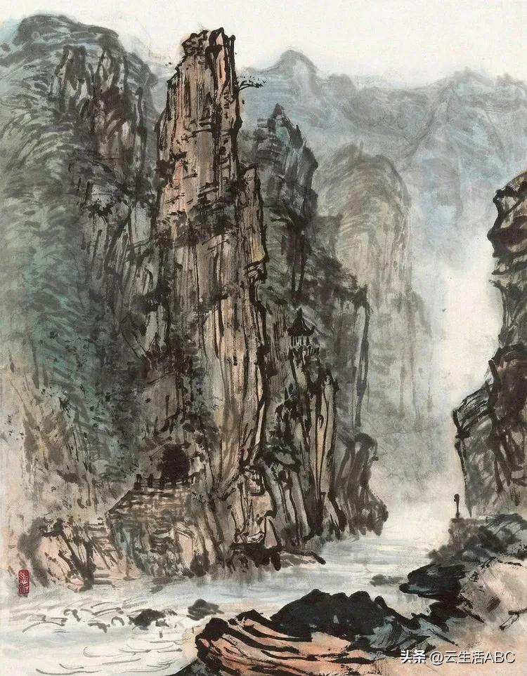 Luo Ming's landscape painting, exquisite brush and ink, Cangxiu and ...