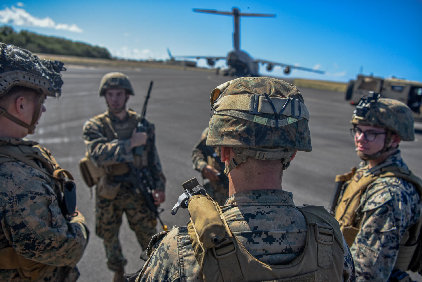 535th Airlift Squadron unloads cargo and personnel at Pacific Missile ...