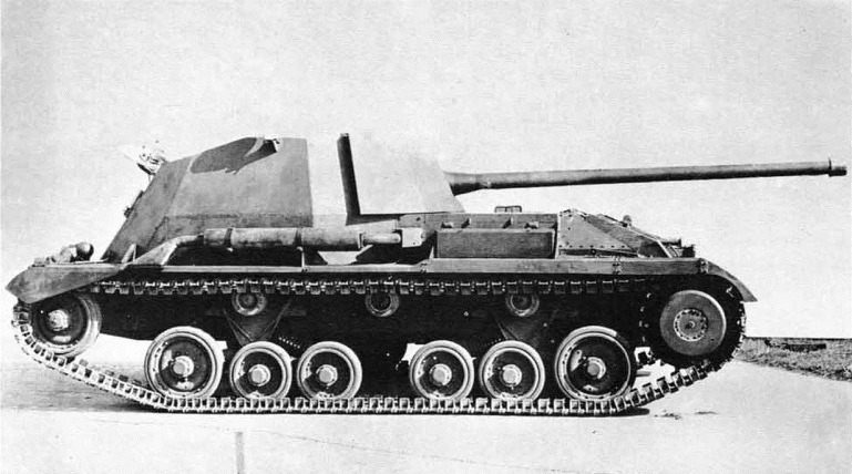 World War II, one of the ground weapons, 17 lb (76.2 mm) Archer Tank ...