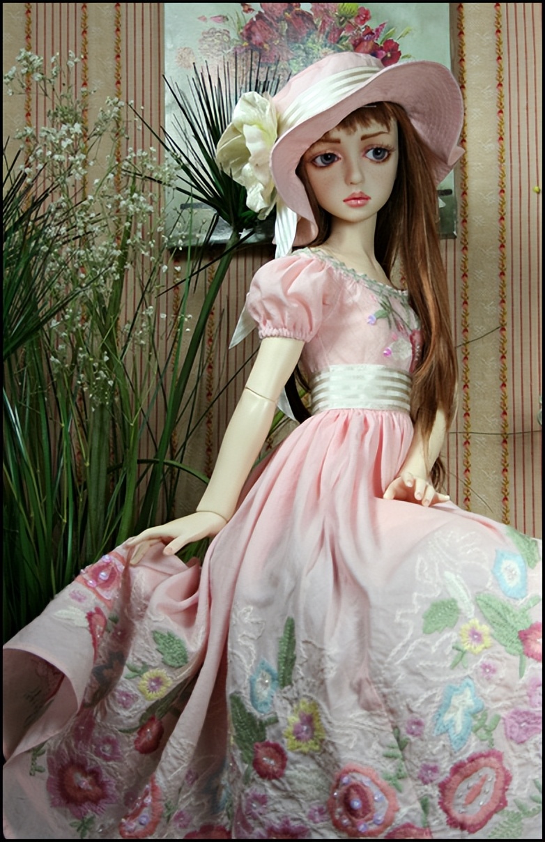Two-dimensional beautiful girl doll photography appreciation hair color ...