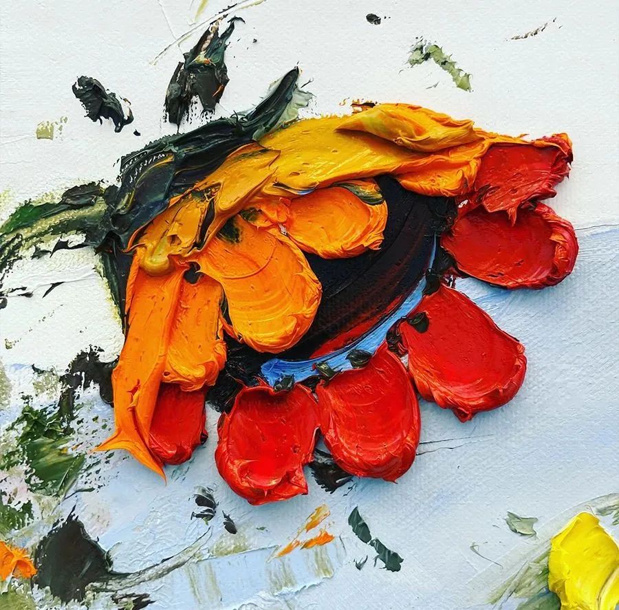 Sunflower Rhapsody: A Feast of Colors with Impasto Techniques - iMedia