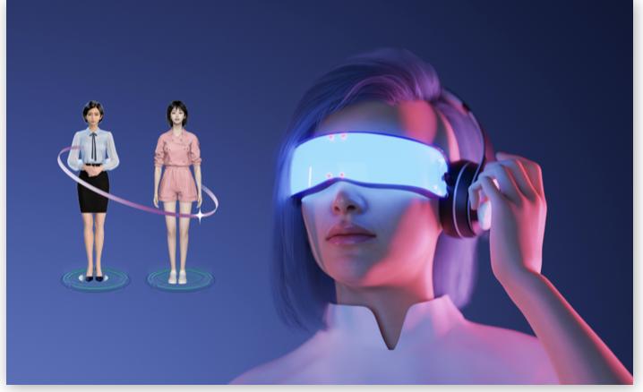 The digital human module of Rongyunbaixue digital intelligence office ...