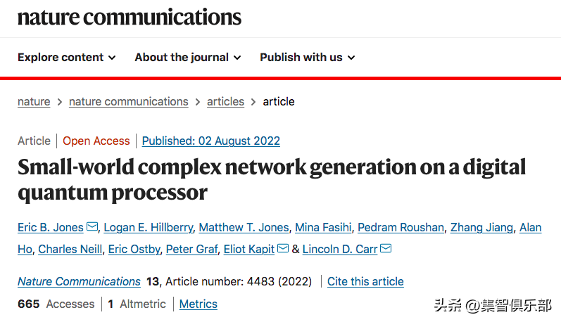 Emergence of small-world network properties in quantum cellular ...