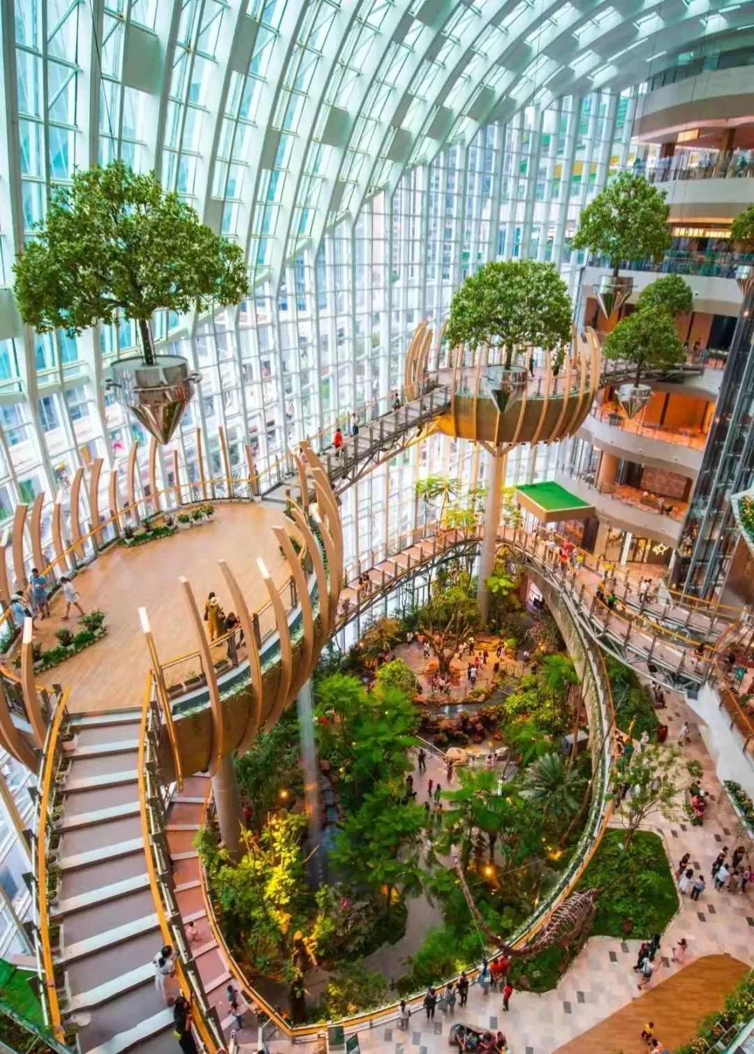 Suspended forest, shopping mall with vitality, the Pandora planet of ...