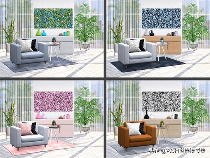 The Sims 4. Third-party custom CCs kit x 8 (exquisite decoration kit ...