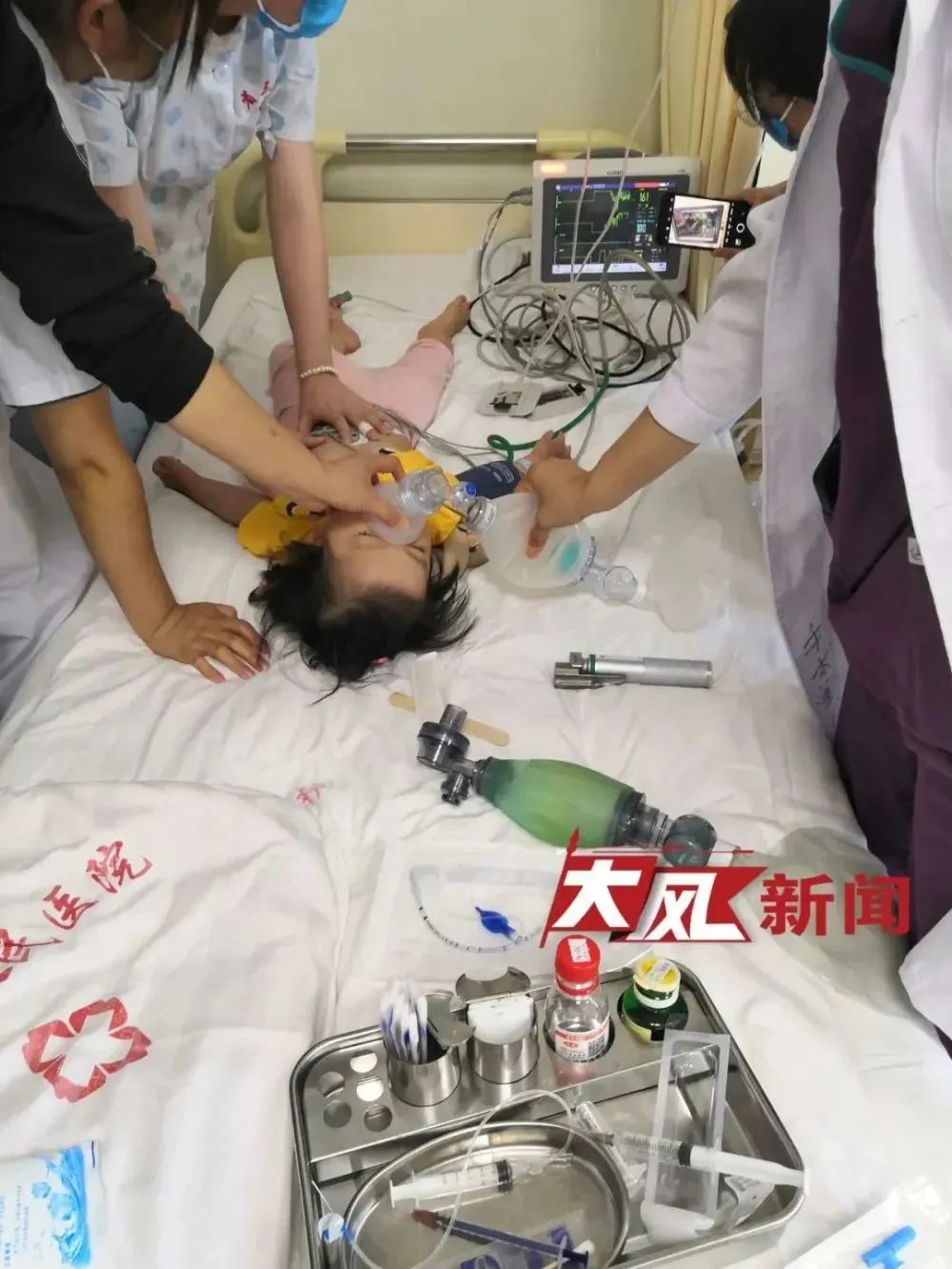 A 1-and-a-half-year-old baby girl went to the hospital for tonsillitis ...