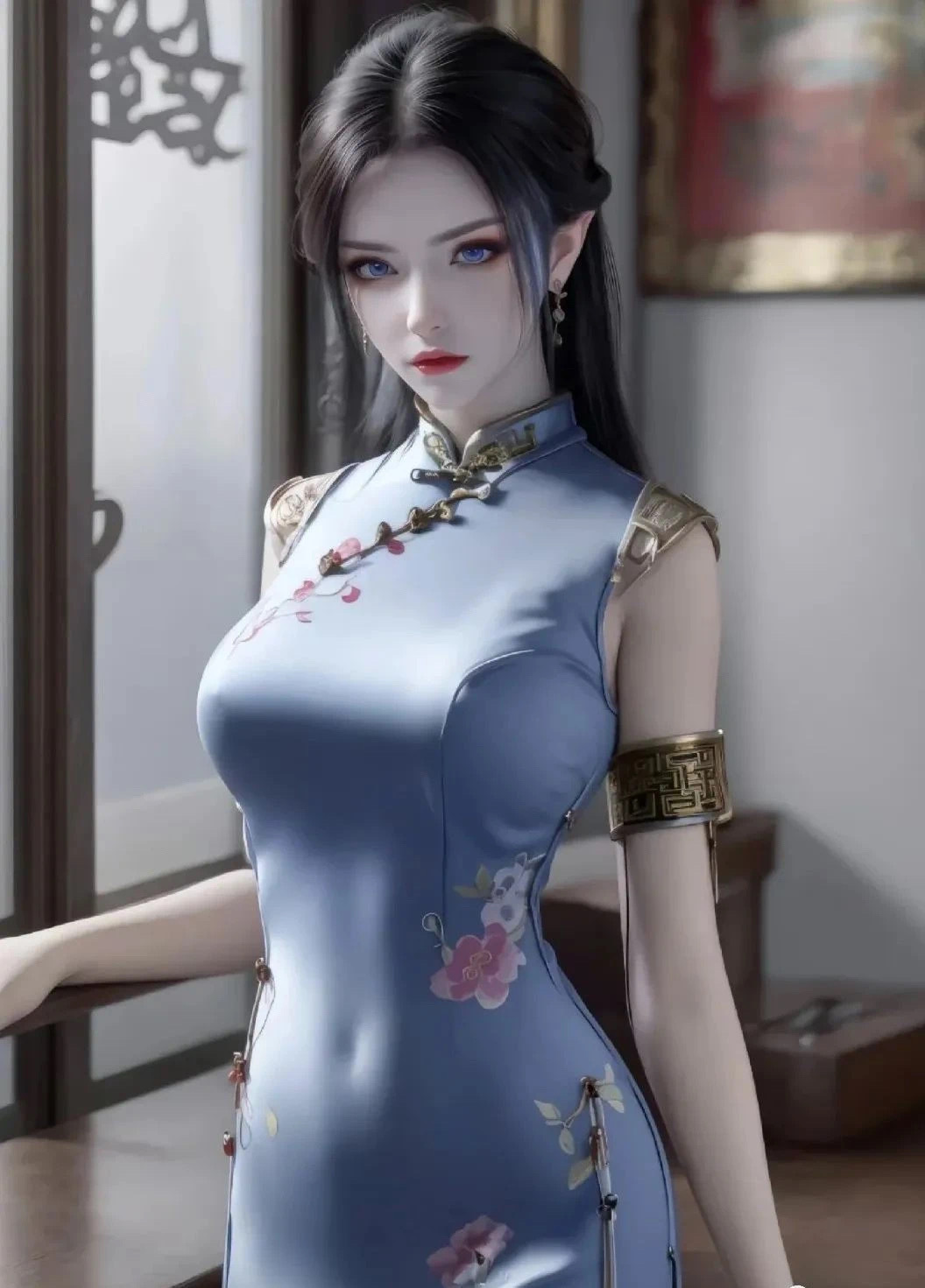 Fights Break Sphere: Queen Medusa is picturesque 8, Medusa in cheongsam, a goddess exuding ...