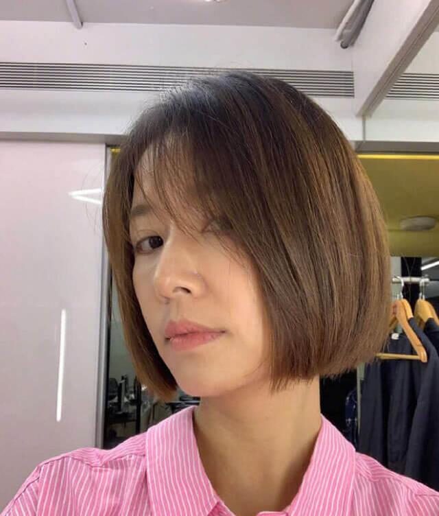 Lin Xinru cut her hair short and her appearance collapsed?The half ball ...